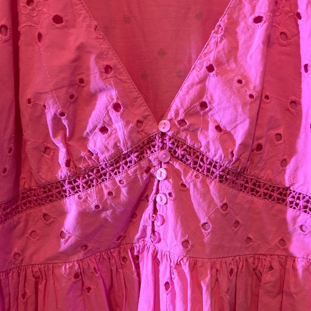 Zara | Dresses | Zara Pink Puff Sleeve Dress | Poshmark